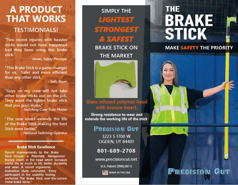 Precision Cut Brake Stick - Ultra Light Railroad Brake Sticks ...